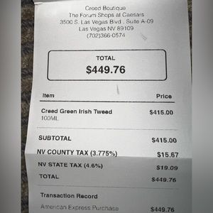 Creed | Bags | Creed Shopping Bag And Original Receipt Green Irish ...